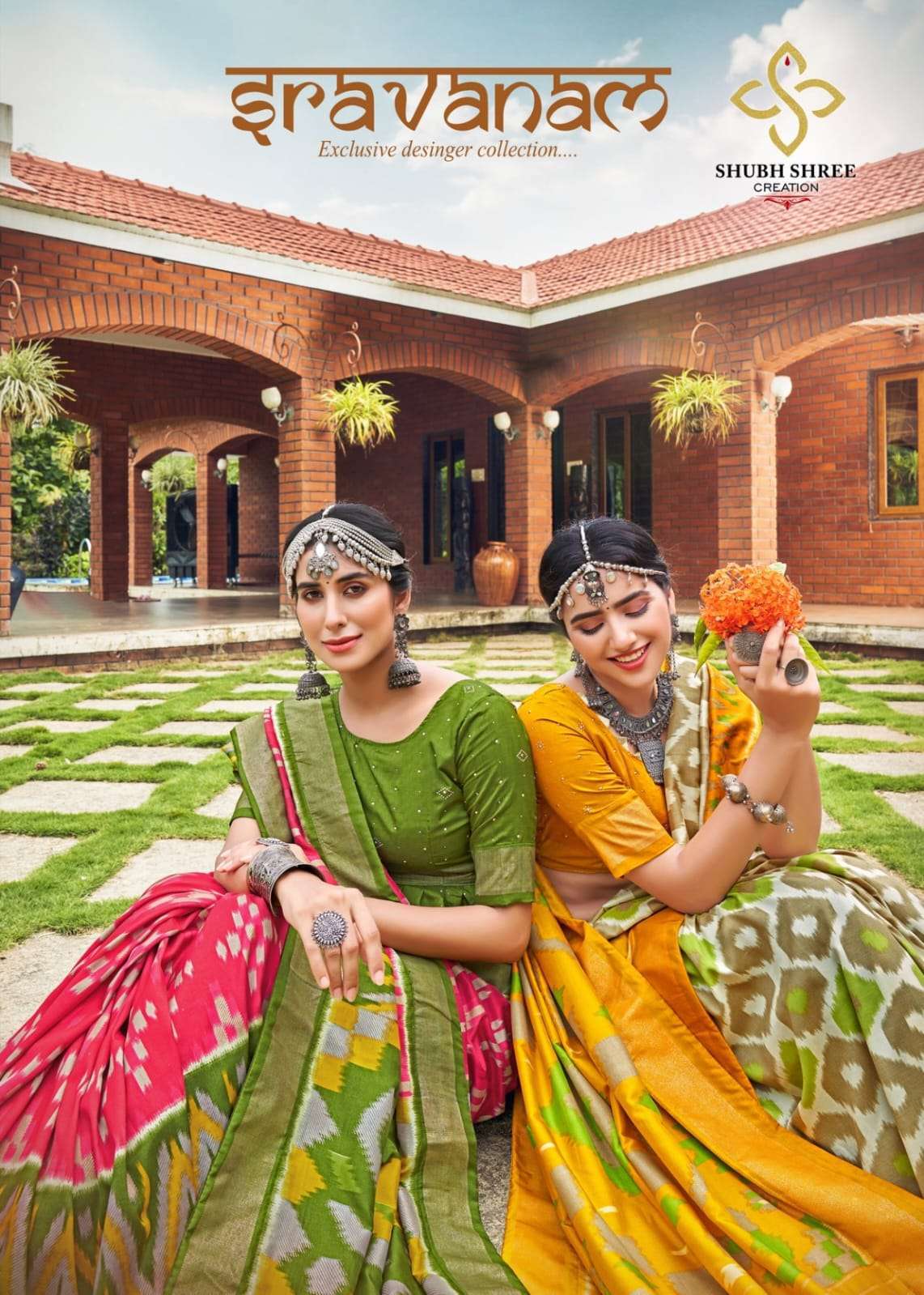 Shubh shree presents Sravanam velvet tusser silk sarees catalog wholesaler