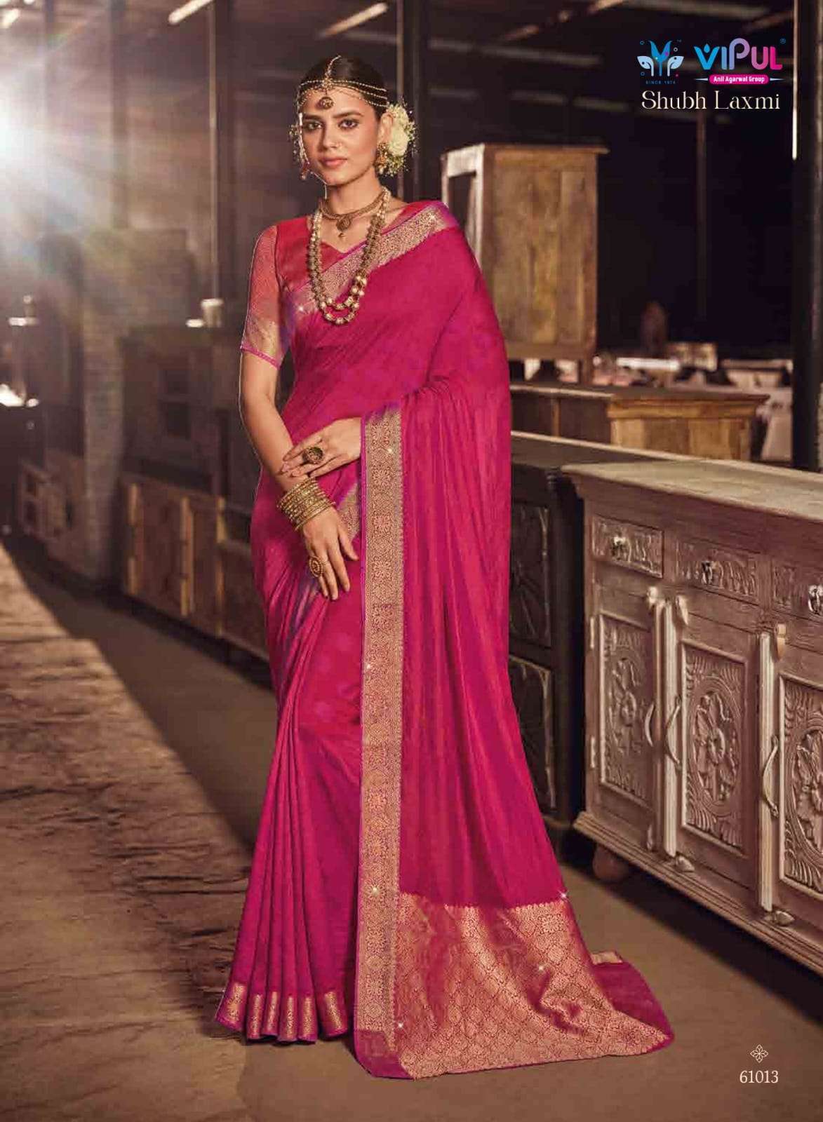 Vipul presents Shubh Laxmi top dyed traditional wear sarees catalog ...