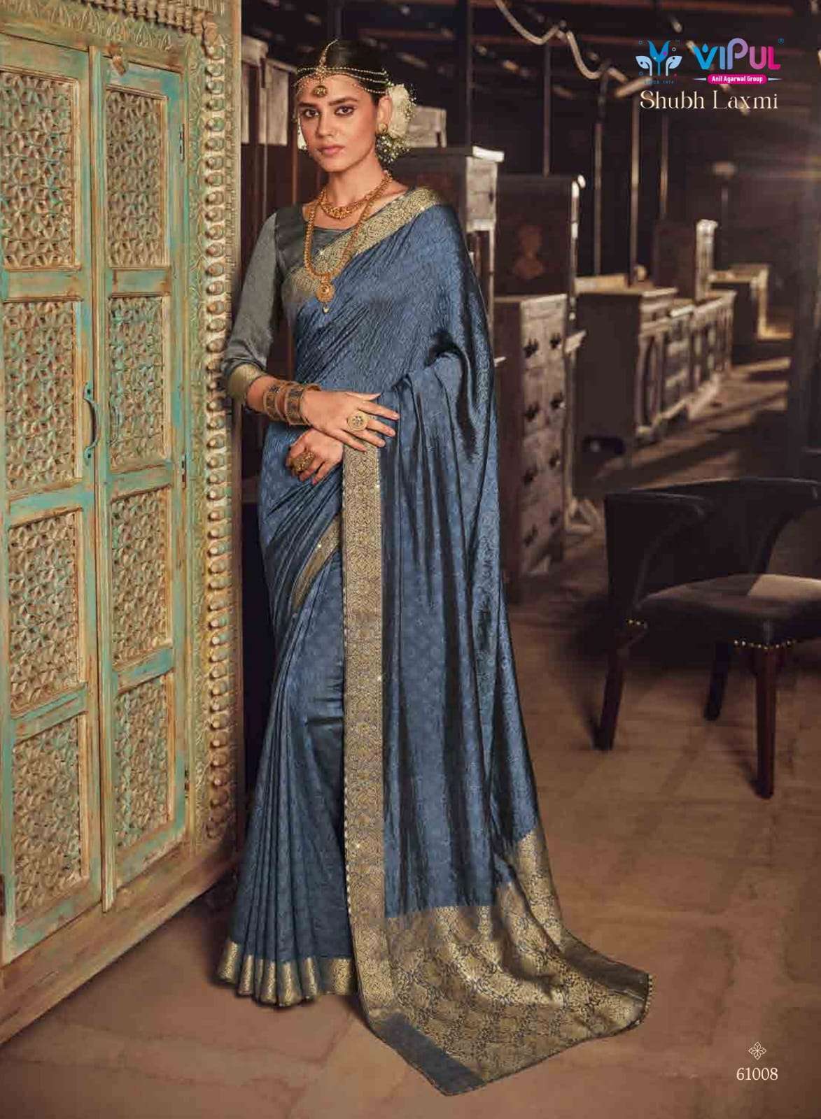 Vipul presents Shubh Laxmi top dyed traditional wear sarees catalog ...
