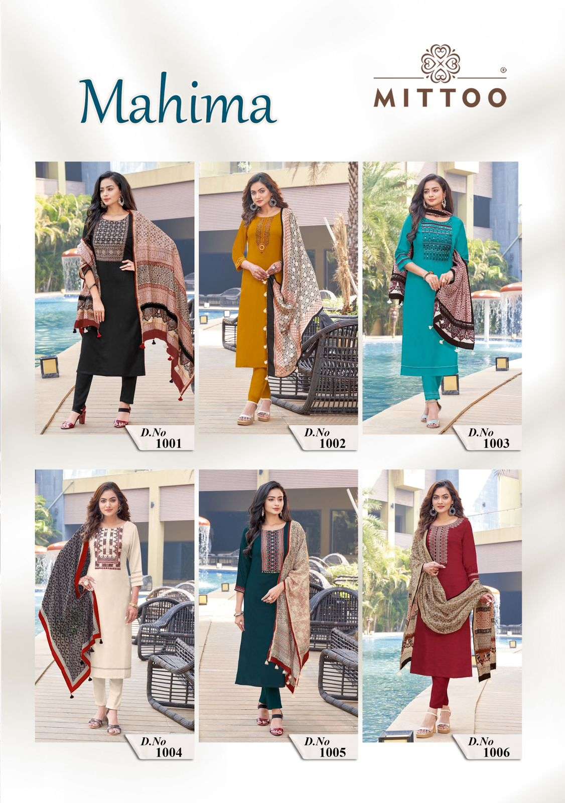 Mittoo presents Mahima Viscose Weaving designer kurtis with pant and ...