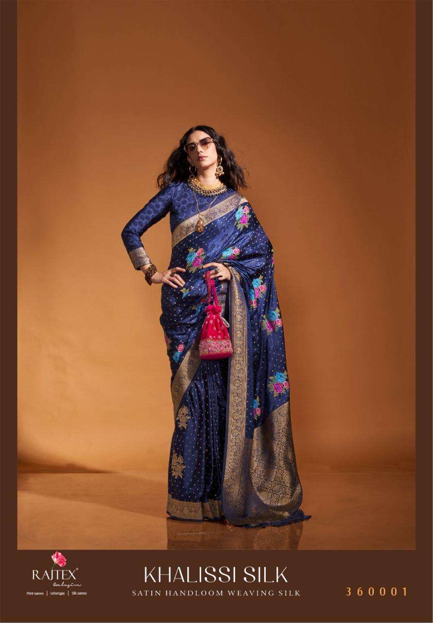 RAJTEX PRESENT KHALISSI SOFT SILK DESIGNER HANDLOOM WEAVING SILK SAREES ...